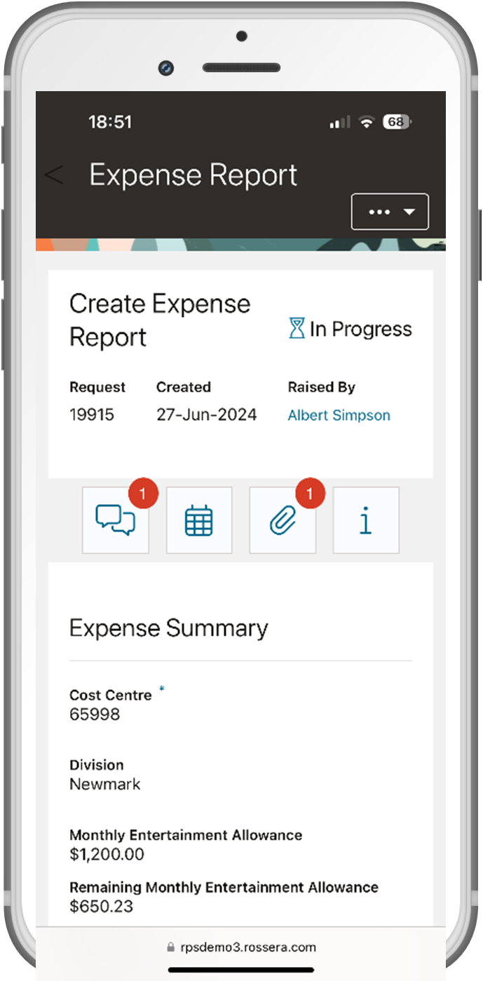 AI-enabled mobile expenses for Oracle E-Business Suite